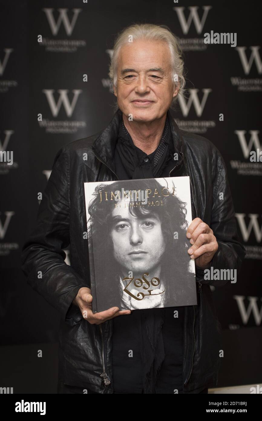 Jimmy Page signs copies of his new book, 'Jimmy Page', at Waterstones ...