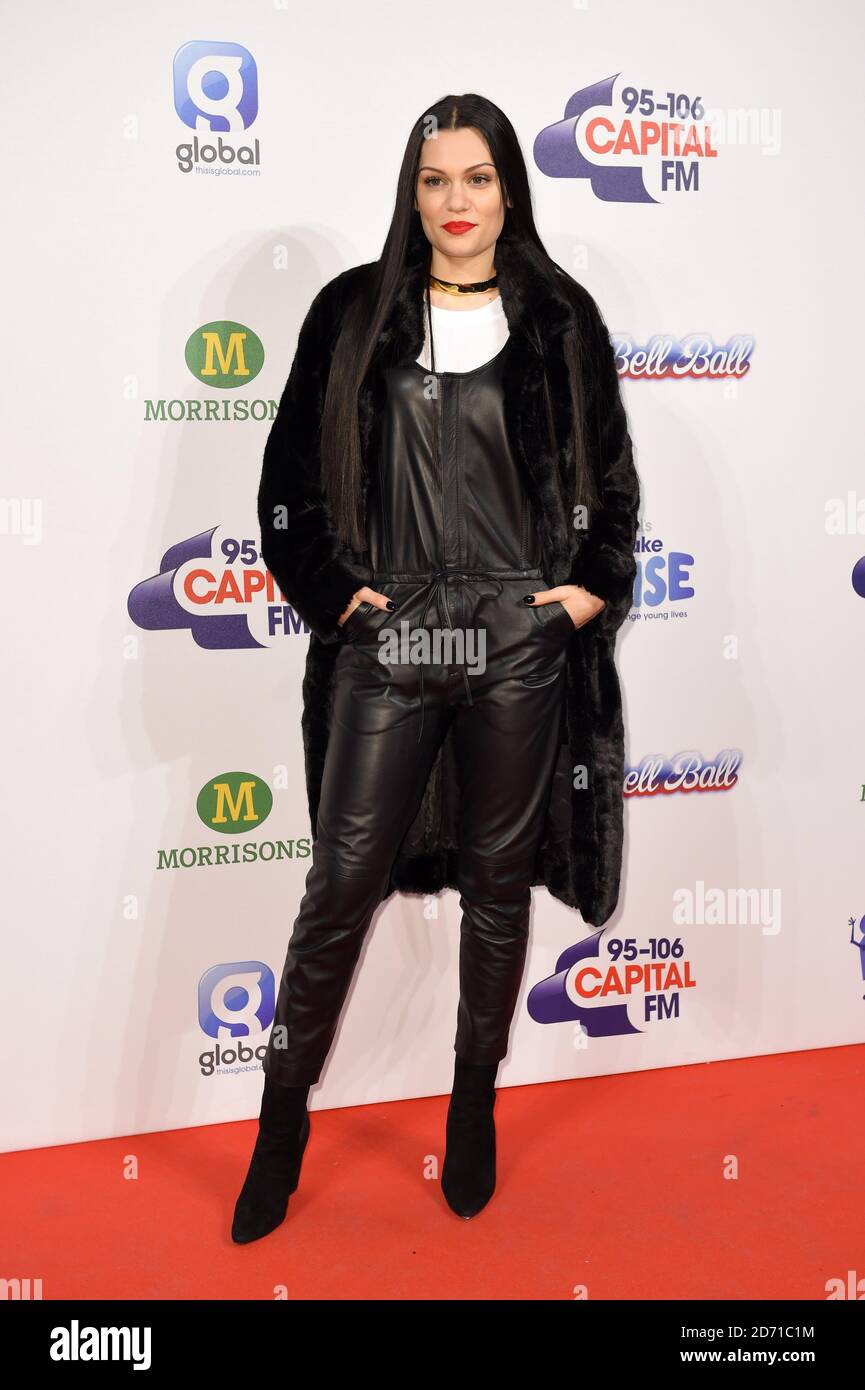 Jessie J pictured backstage at the Capital FM Jingle Bell Ball, at the ...