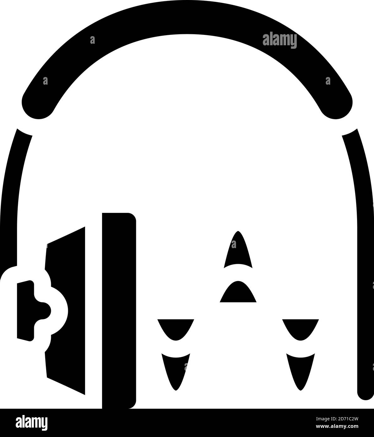 hearing testing equipment glyph icon vector illustration Stock Vector ...