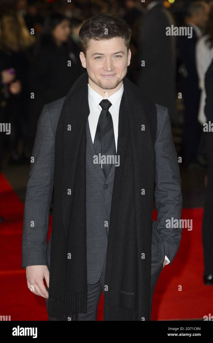 Aaron Egerton attending the premiere of testament of Youth, at the ...