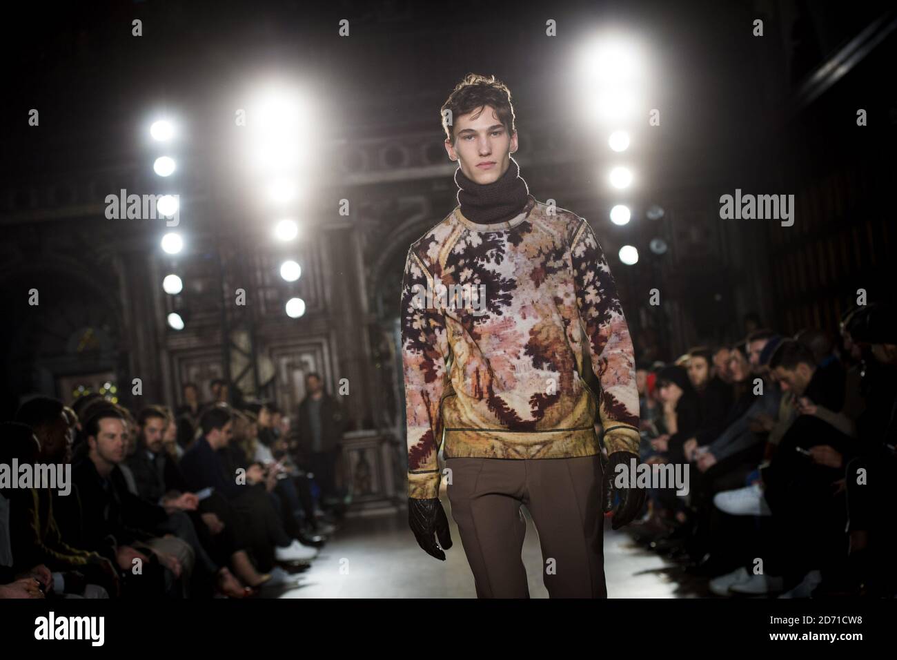 Models on the catwalk at the Pringle fashion show, held at the Society ...