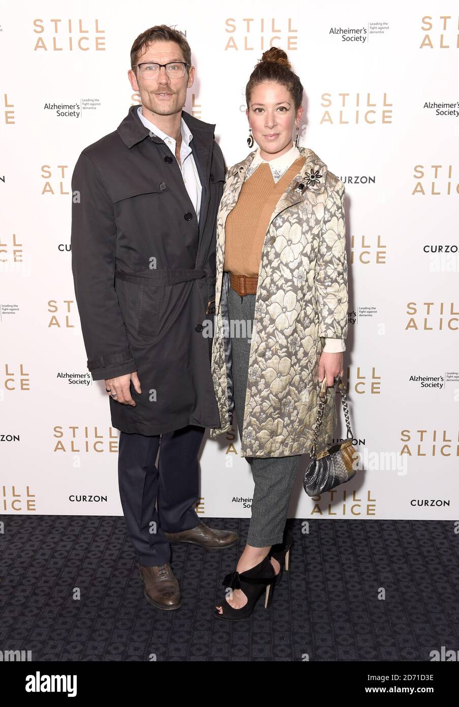 John Partridge and Natalie Casey attends the Still Alice Photocall held ...