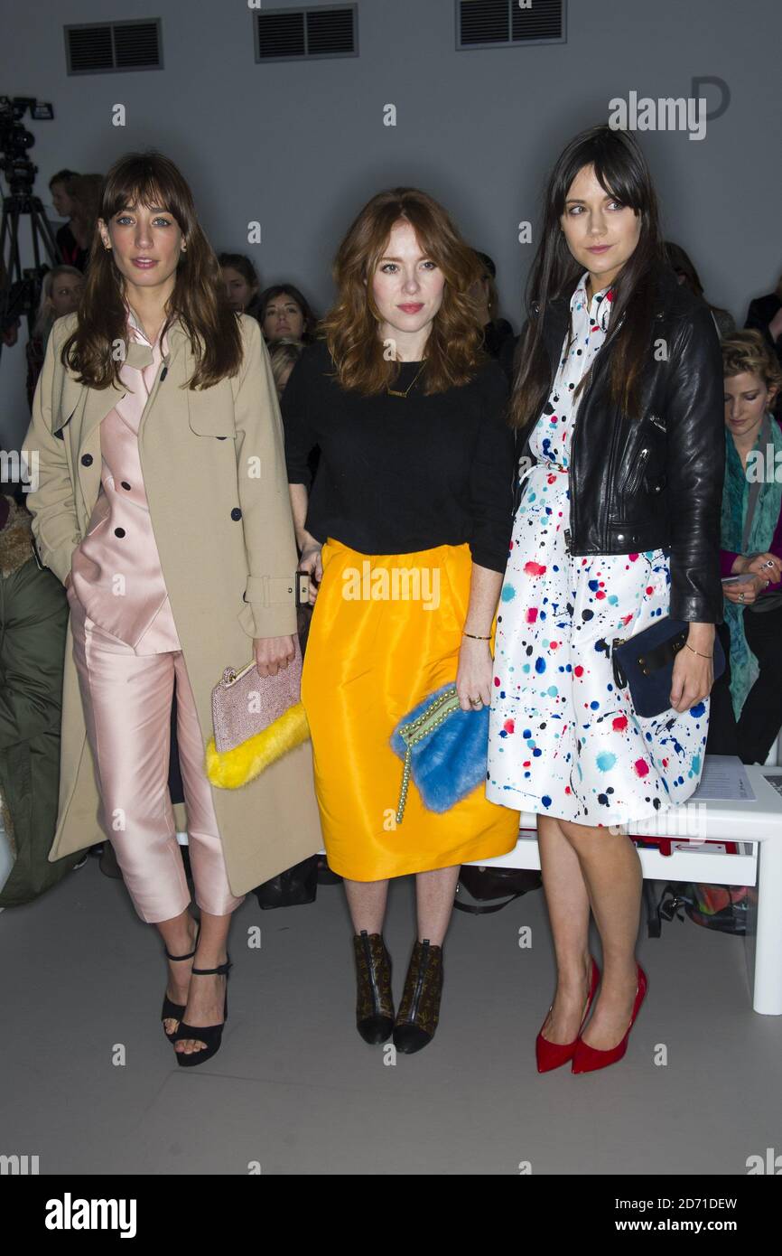 (l-r) Laura Jackson, Angela Scanlon and Lilah Parsons on the front row ...
