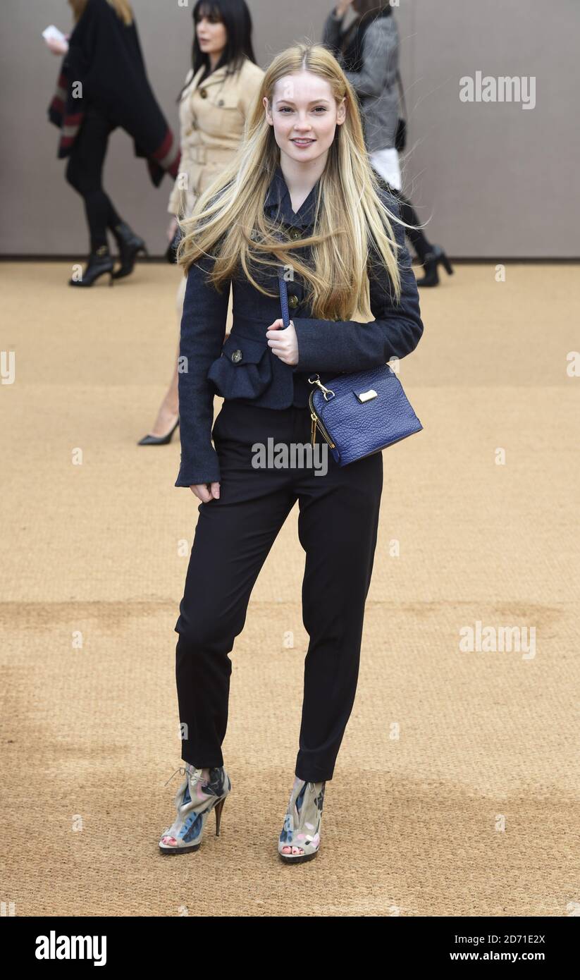 Hannah Dodd attending the Burberry Prorsum fashion show held at Perks ...