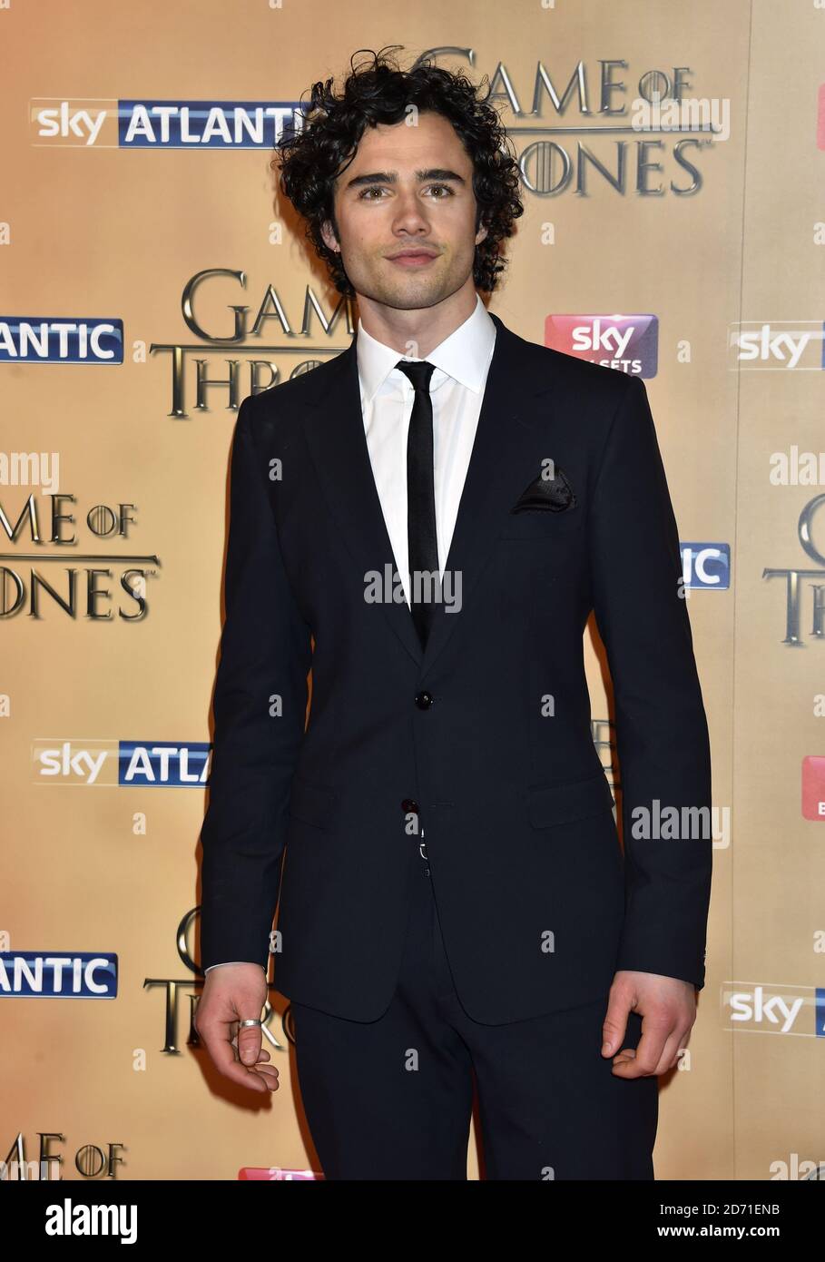 Toby Sebastian attending the world premiere of the fifth series of Game ...