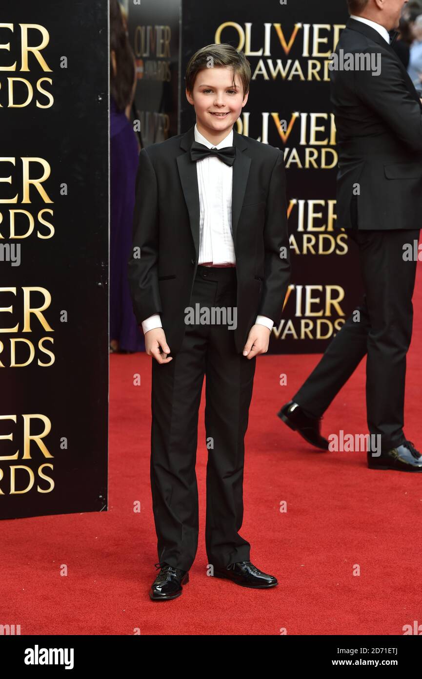 Thomas Hazelby from Billy Elliot The Musical attending The Olivier ...