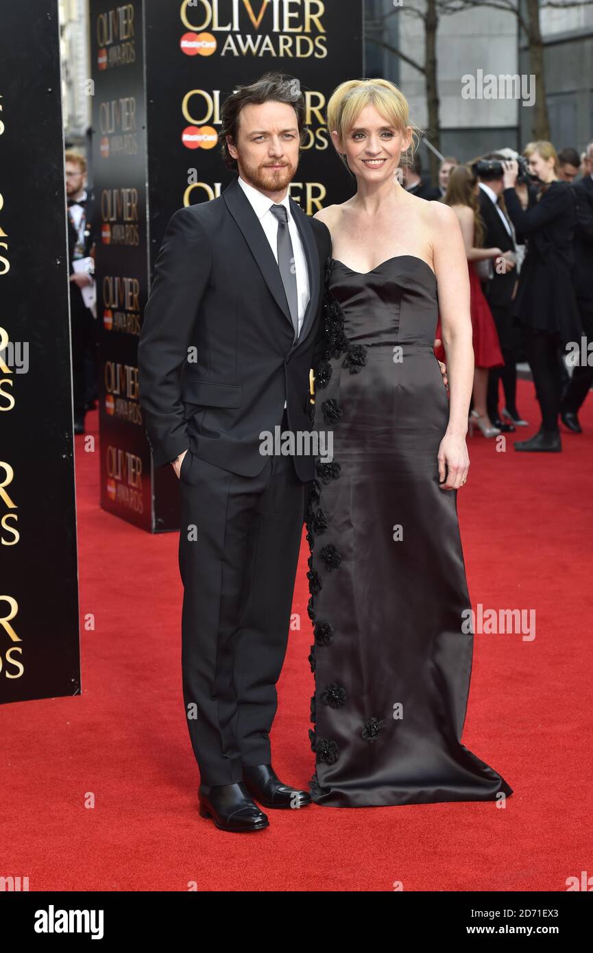 James McAvoy and Anne-Marie Duff attending The Olivier Awards 2015 ...