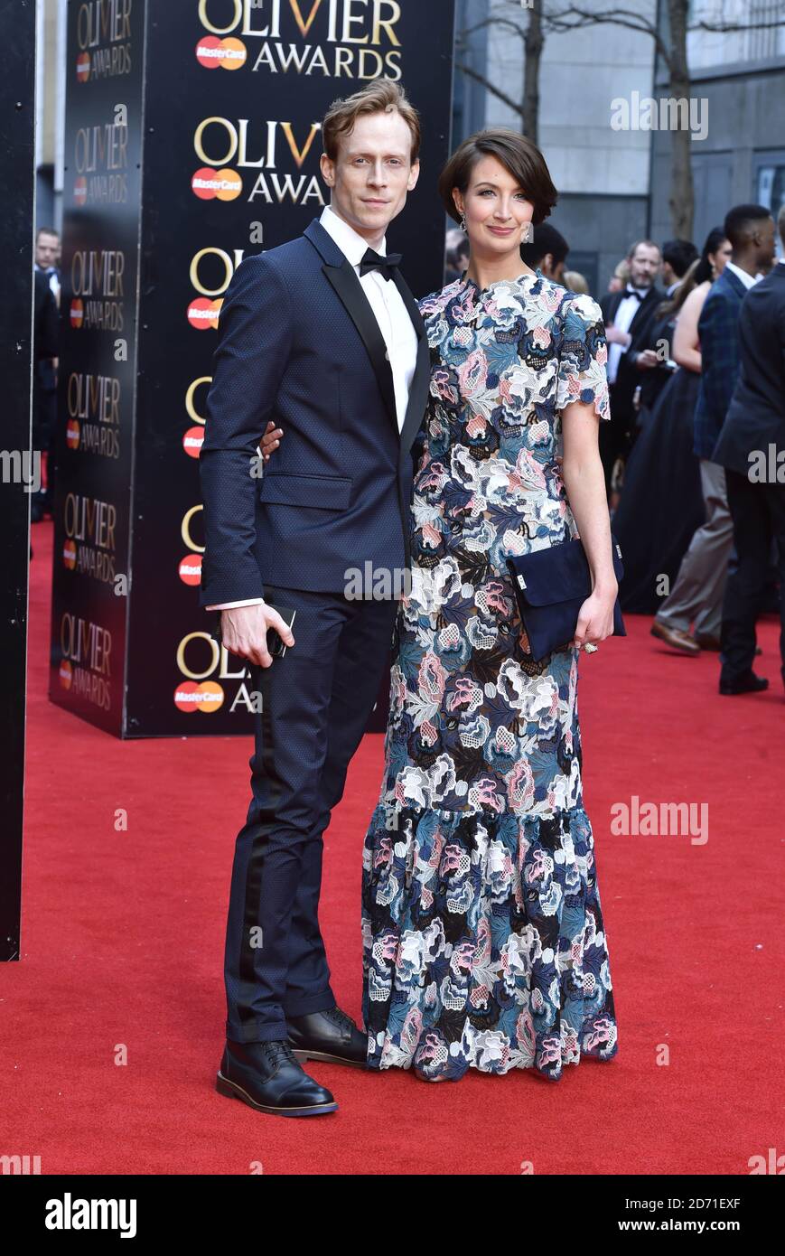 Edward Watson and Lauren Cuthbertson attending The Olivier Awards 2015 ...