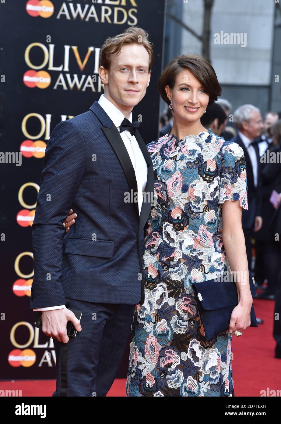 Edward Watson and Lauren Cuthbertson attending The Olivier Awards 2015 ...