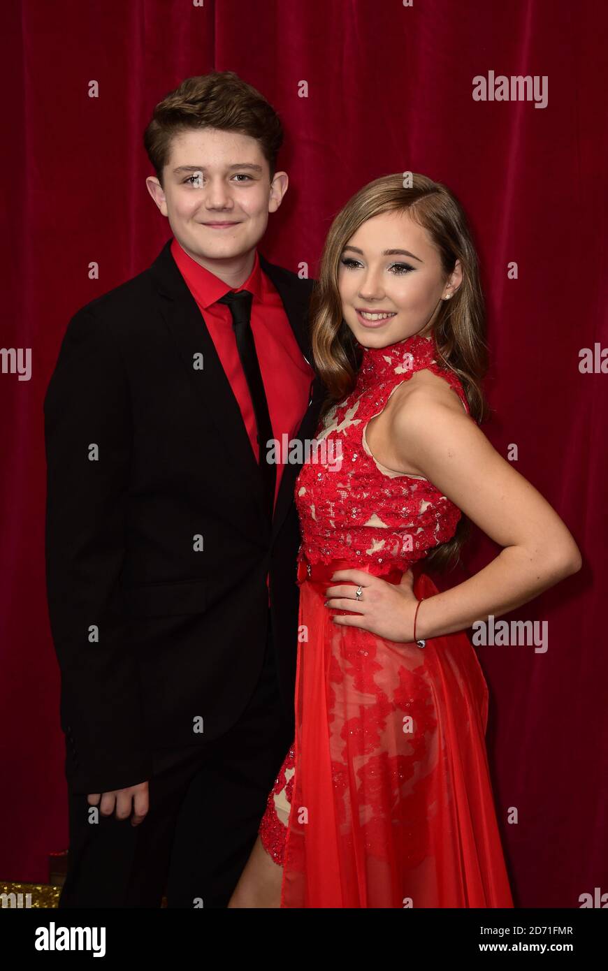 Ellis Hollins and Ruby O'Donnell attending the British Soap Awards at ...