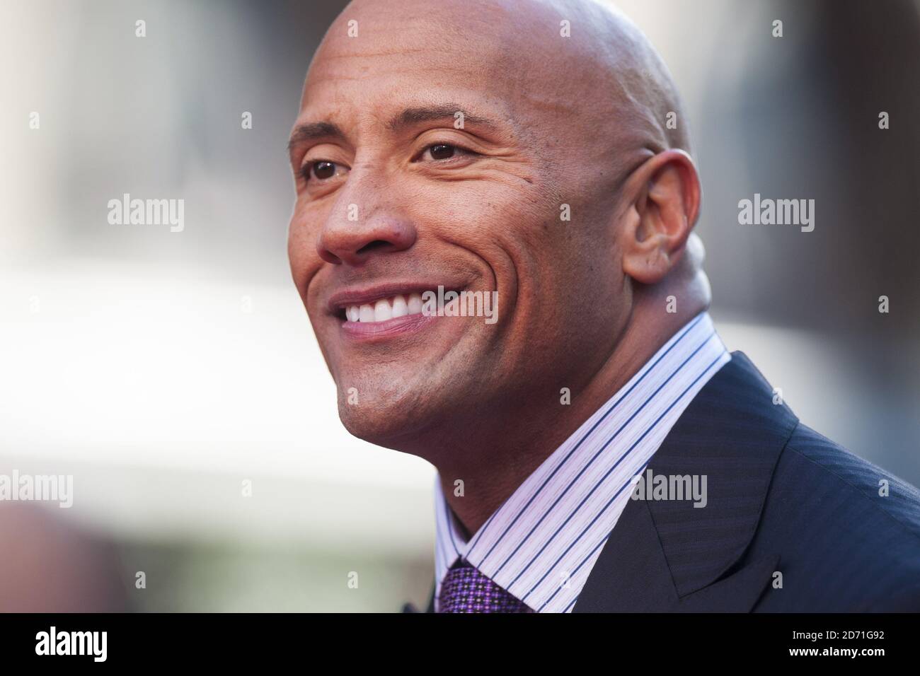 Dwayne Johnson attending the San Andreas UK film premiere held at The ...