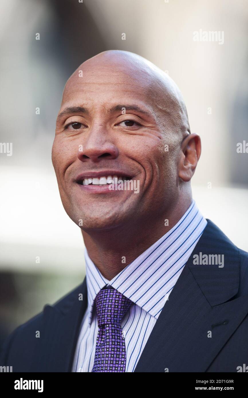 Dwayne Johnson attending the San Andreas UK film premiere held at The ...