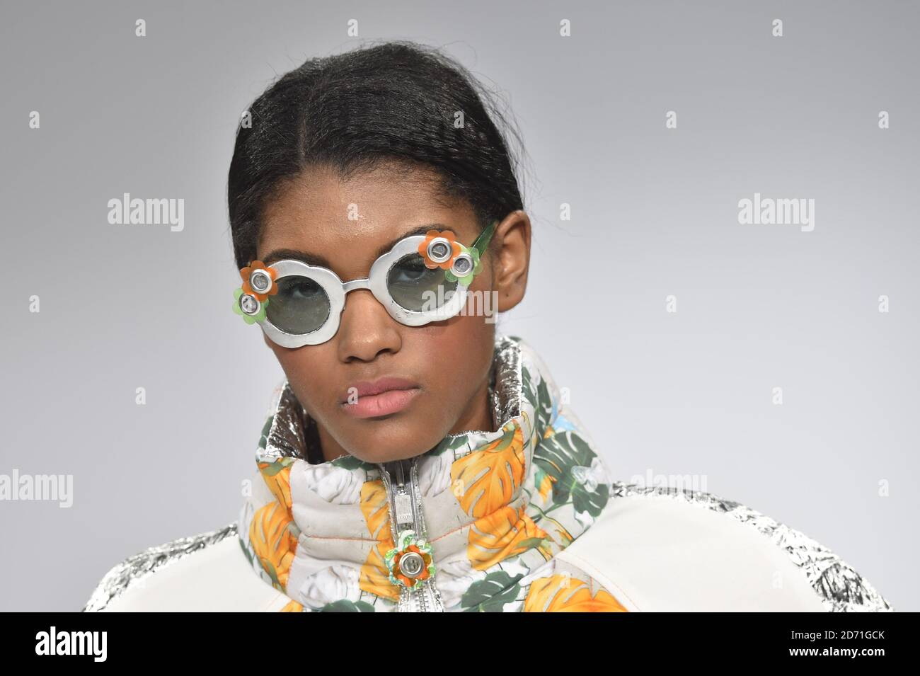 A model wears a design by Beth Davies, during the Bath Spa University ...