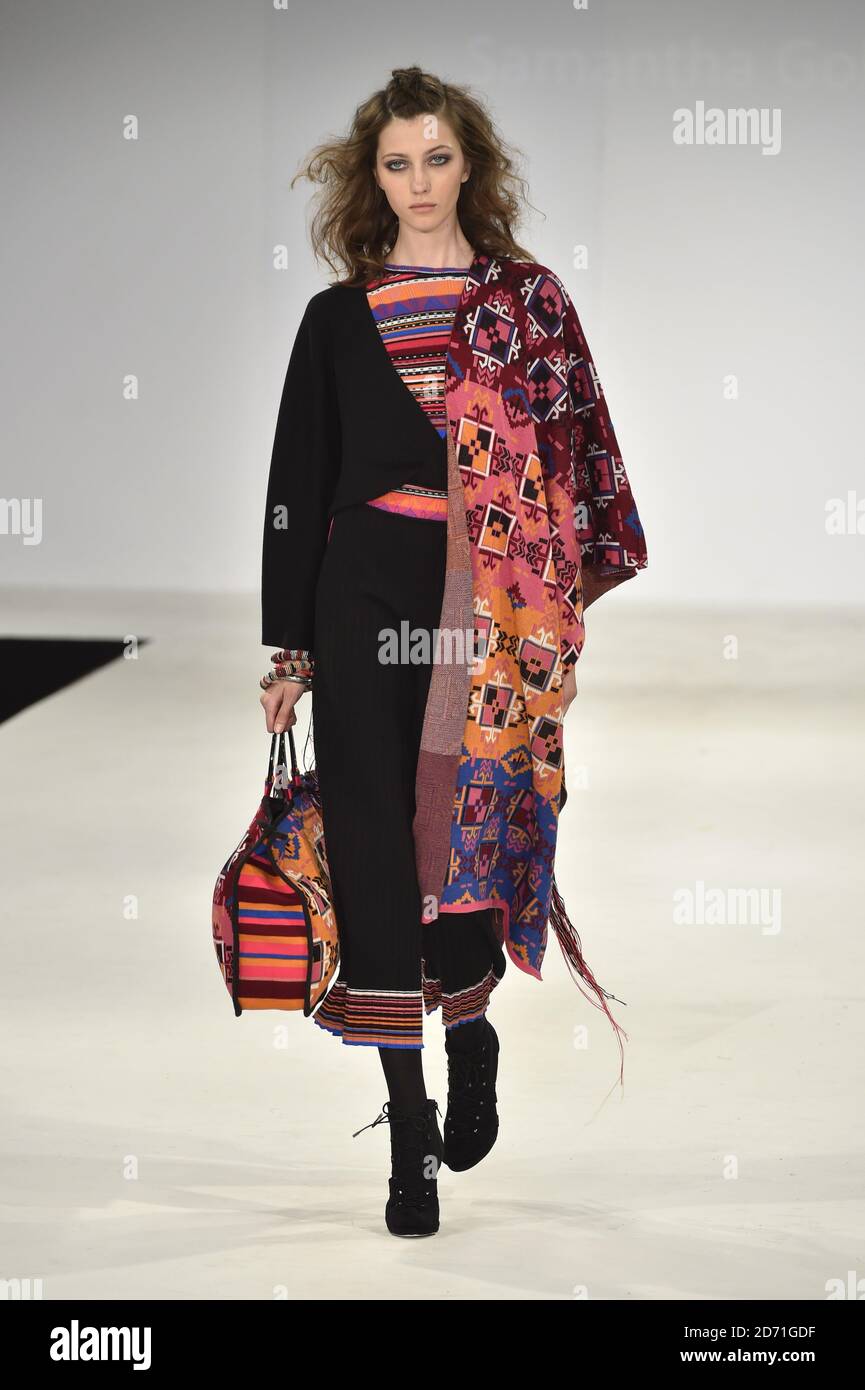 A model wears a design by Samantha Goldsmith at the Nottingham Trent ...