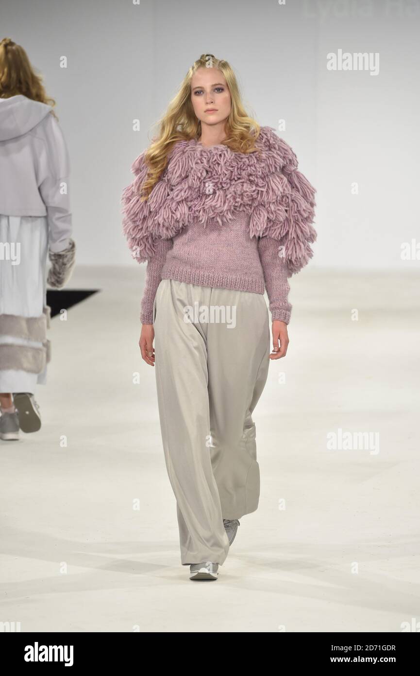 A model wears a design by Lydia Harding at the Nottingham Trent show ...