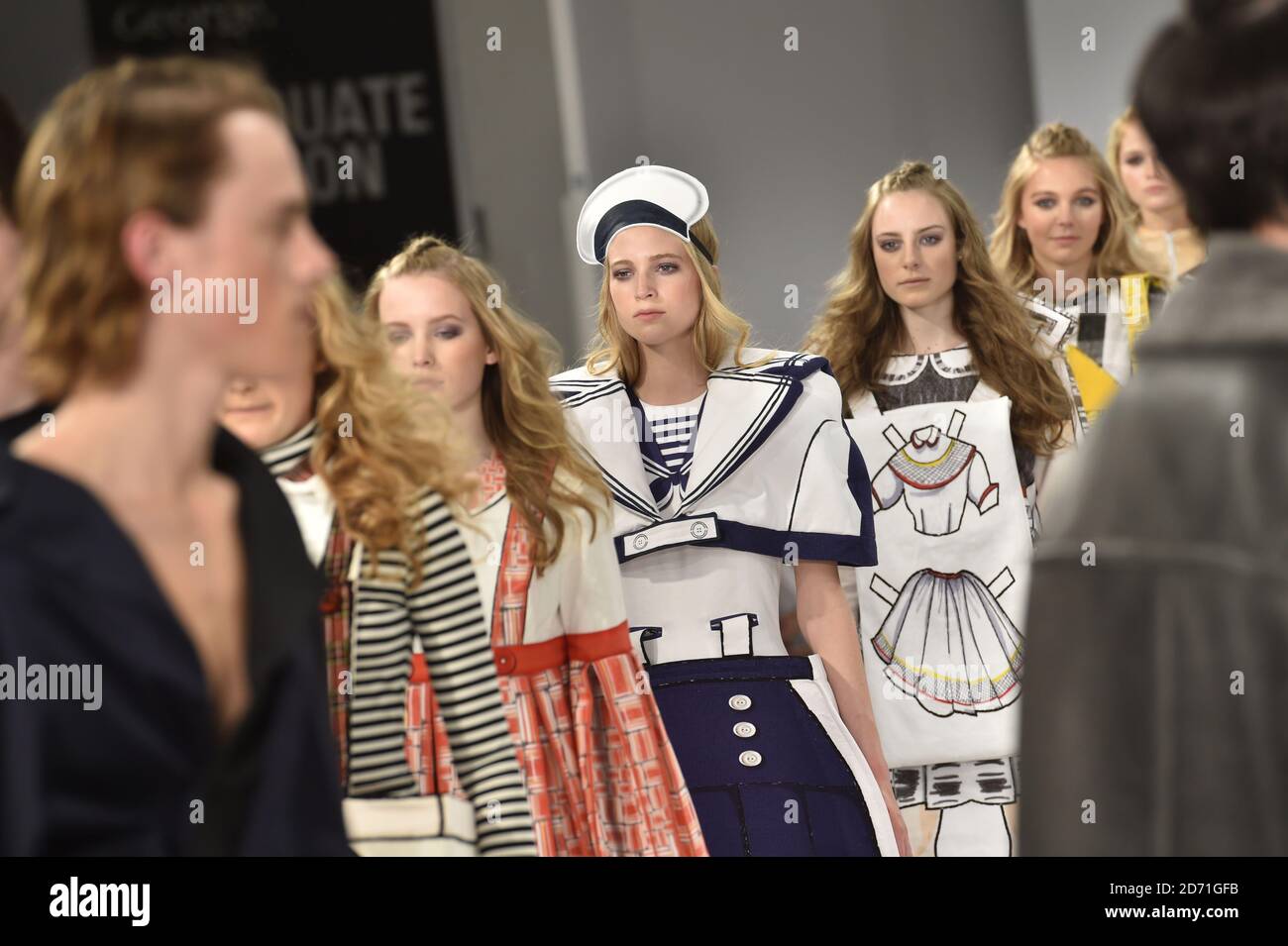 Models on the catwalk at the Nottingham Trent show, during Graduate ...