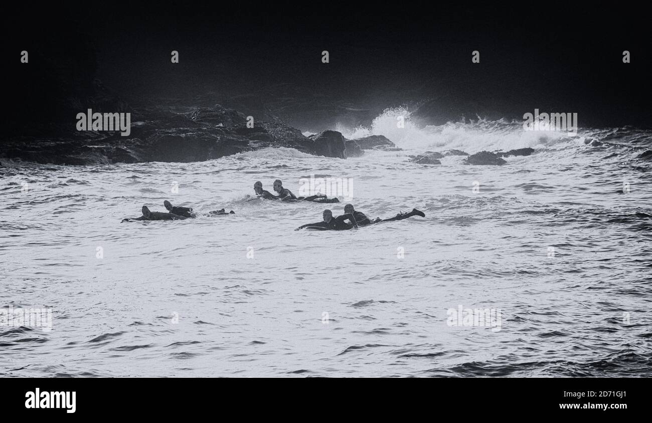 walking in Cornwall, Cornish walks, Three surfer, training to be ...