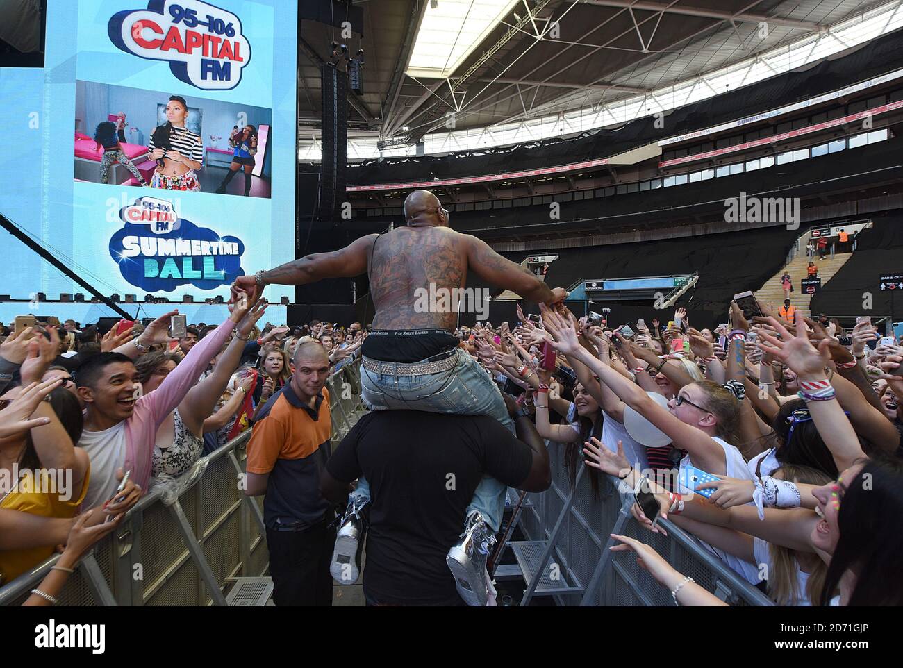 EXCLUSIVE Flo Rida performs on stage during Capital FM's Summertime ...