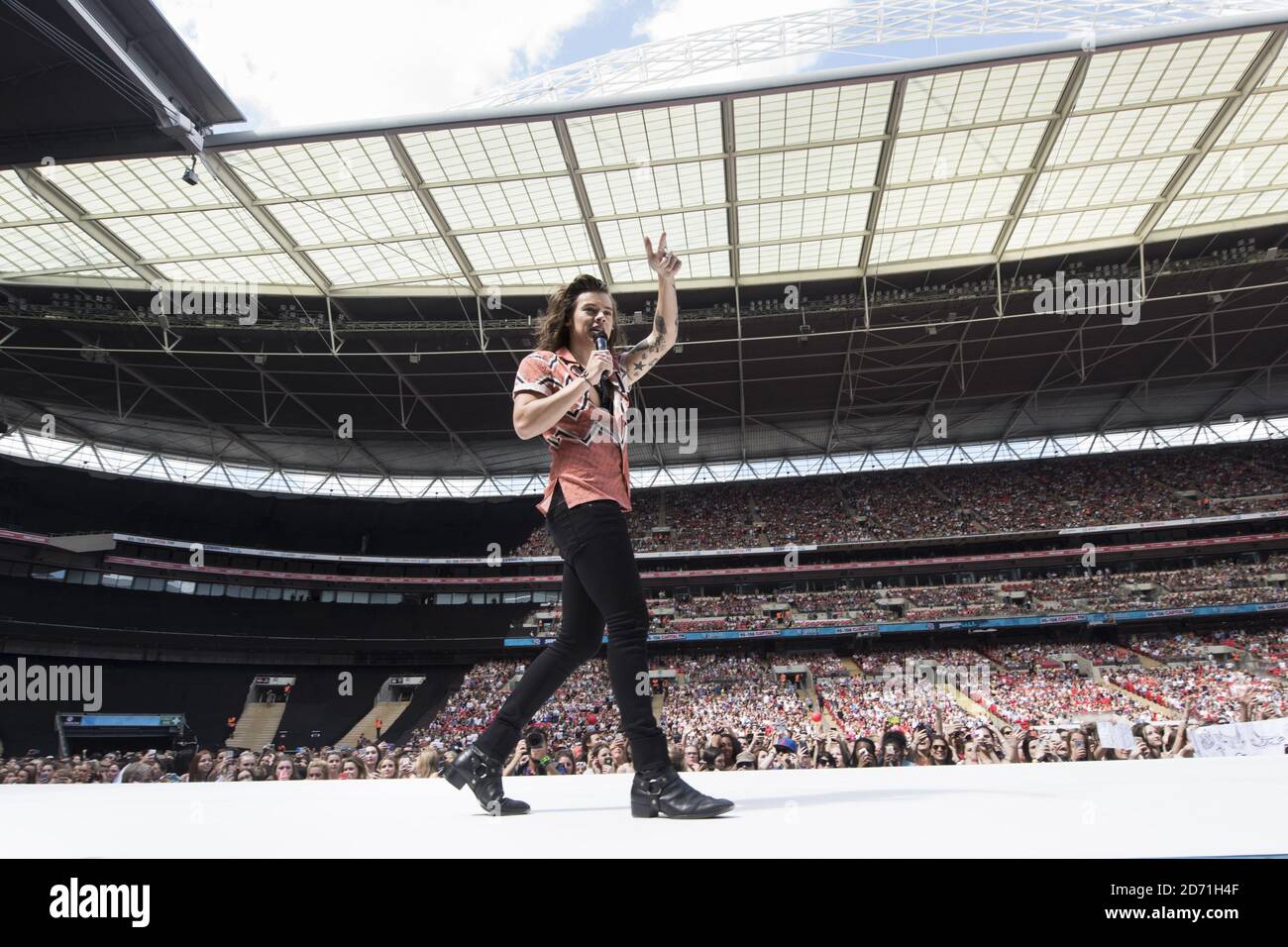 Harry Styles of One Direction performs on stage during Capital FM's ...