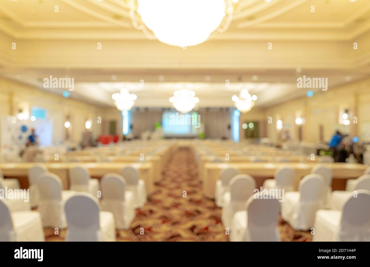 Blurred background of business seminar and conference event hall. Empty ...