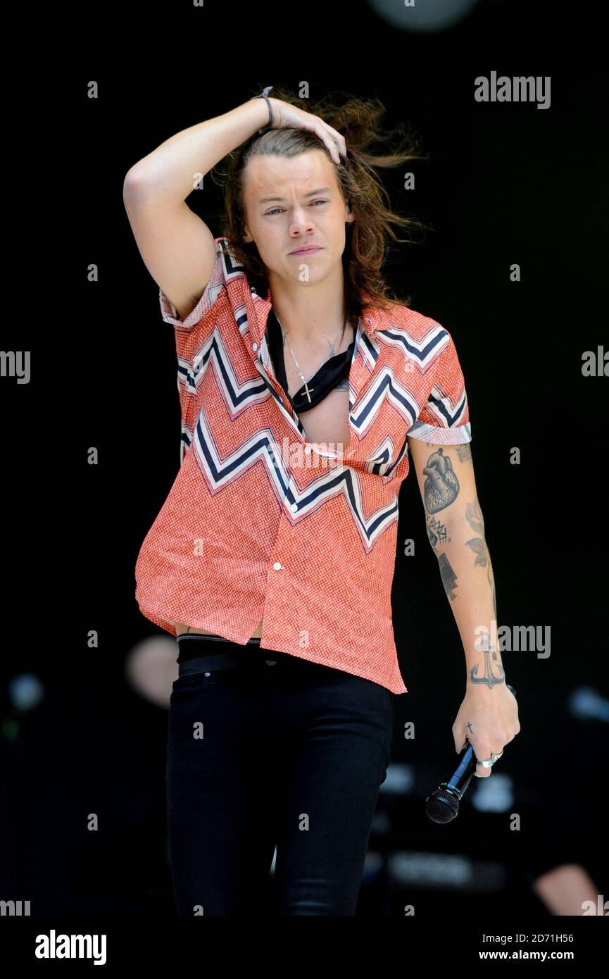 Harry Styles of One Direction performs on stage during Capital FM's ...