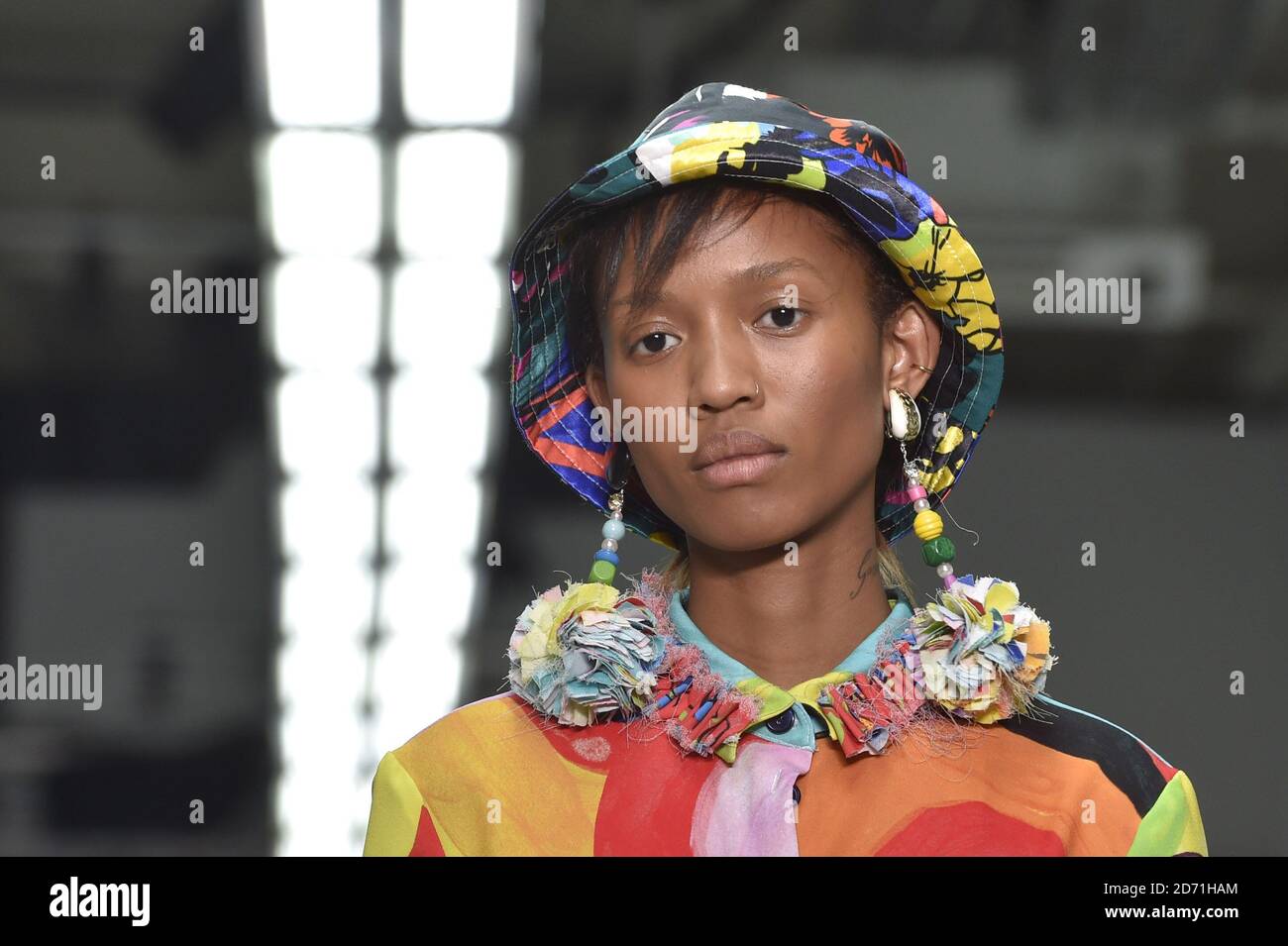 A model on the catwalk at the Kit Neale fashion show, during the ...