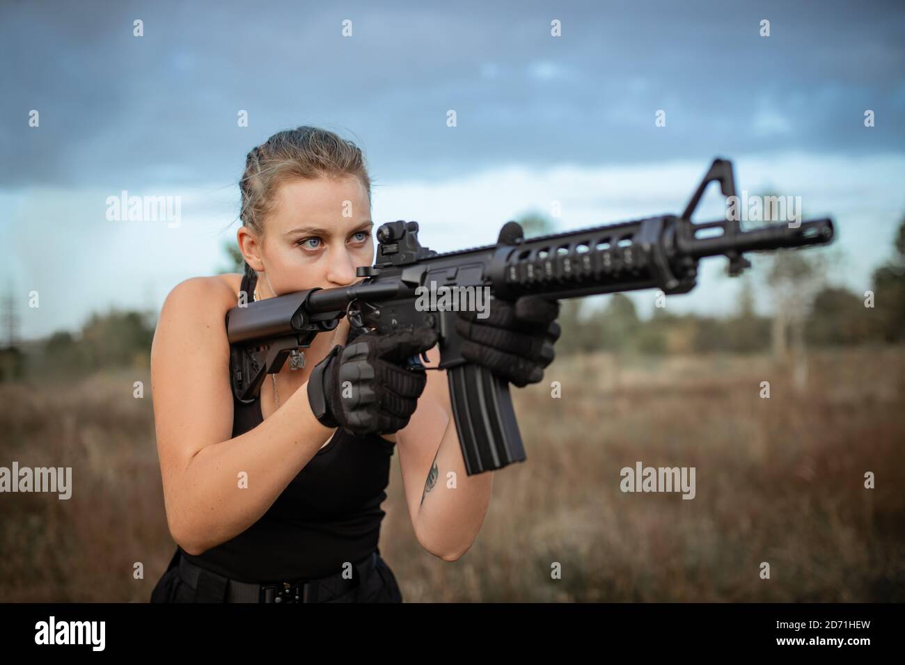 Sexy Woman With Rifle