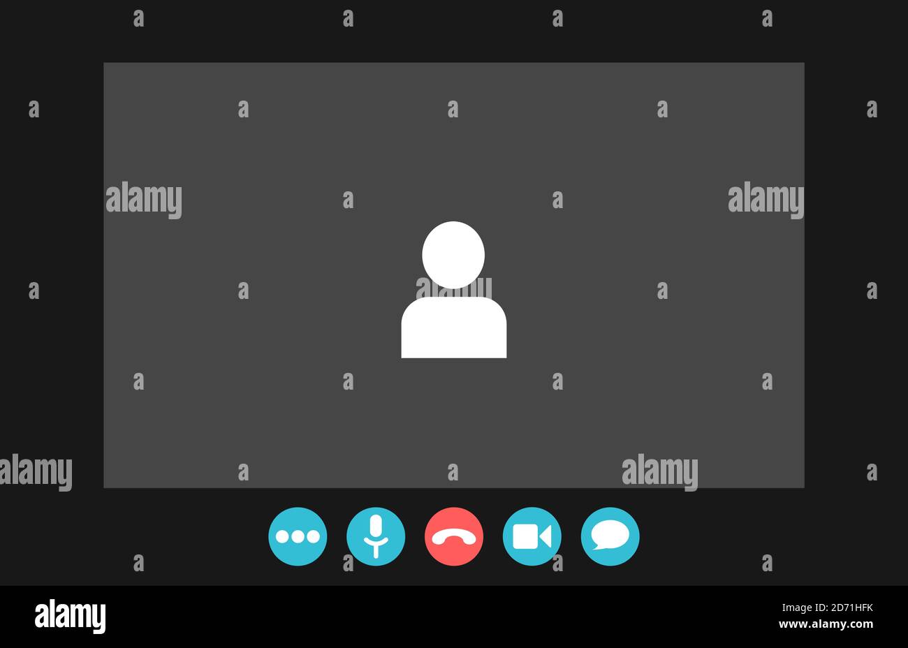 Video call screen template. Video call interface. Vector page of the ...