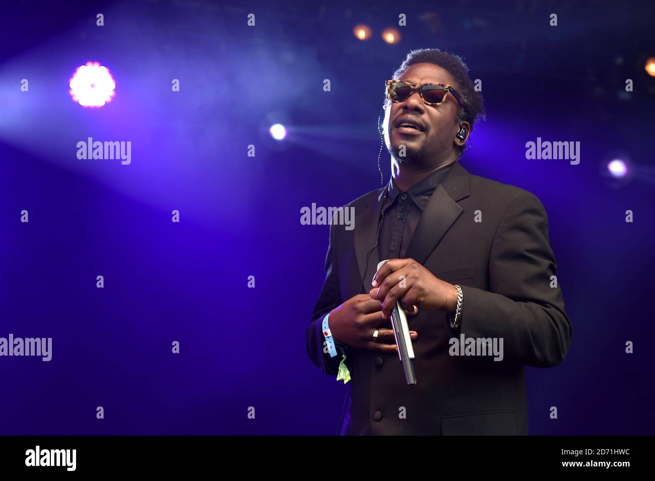 Roots Manuva performing at the British Summertime Festival in Hyde park ...