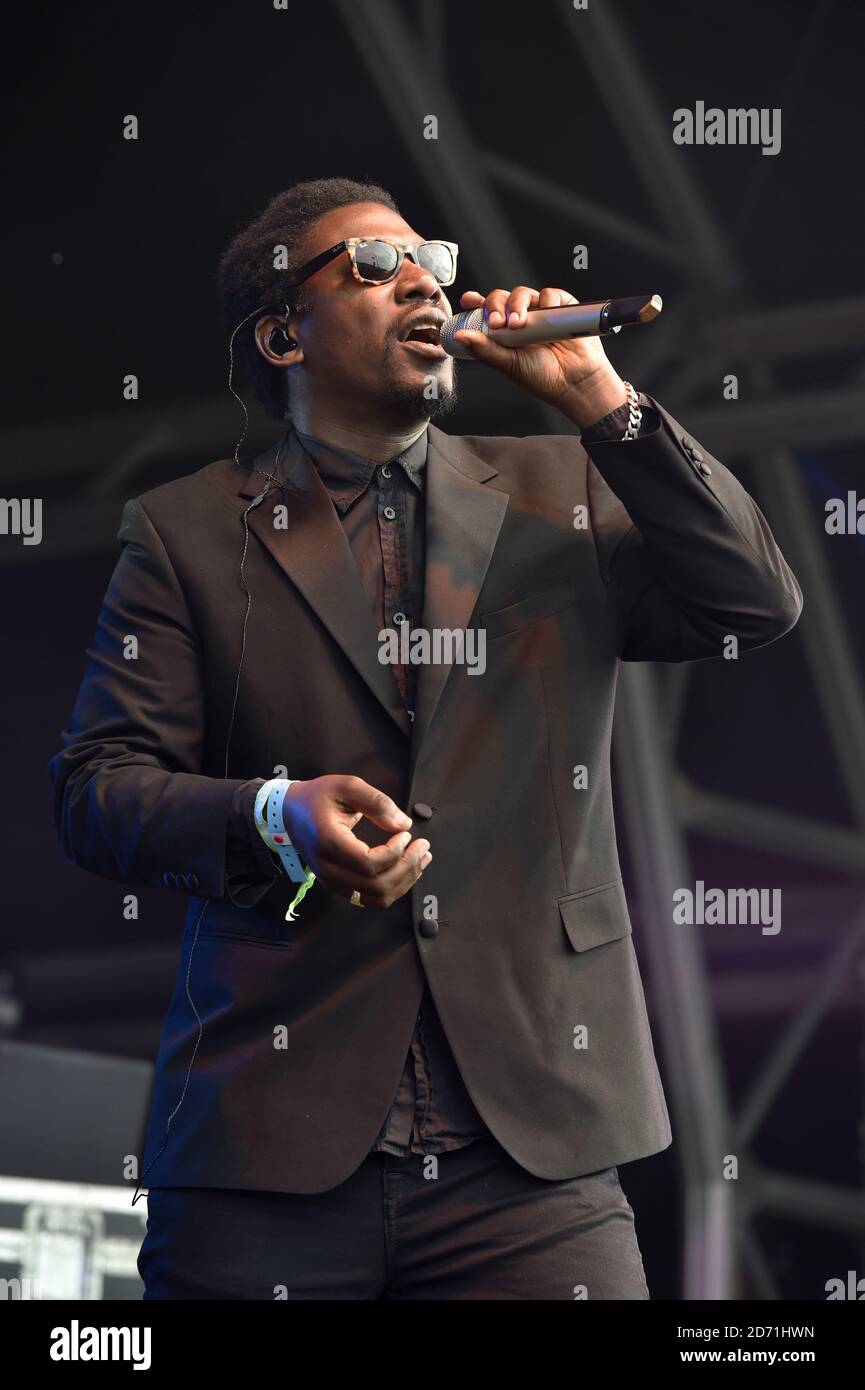 Roots Manuva performing at the British Summertime Festival in Hyde park ...