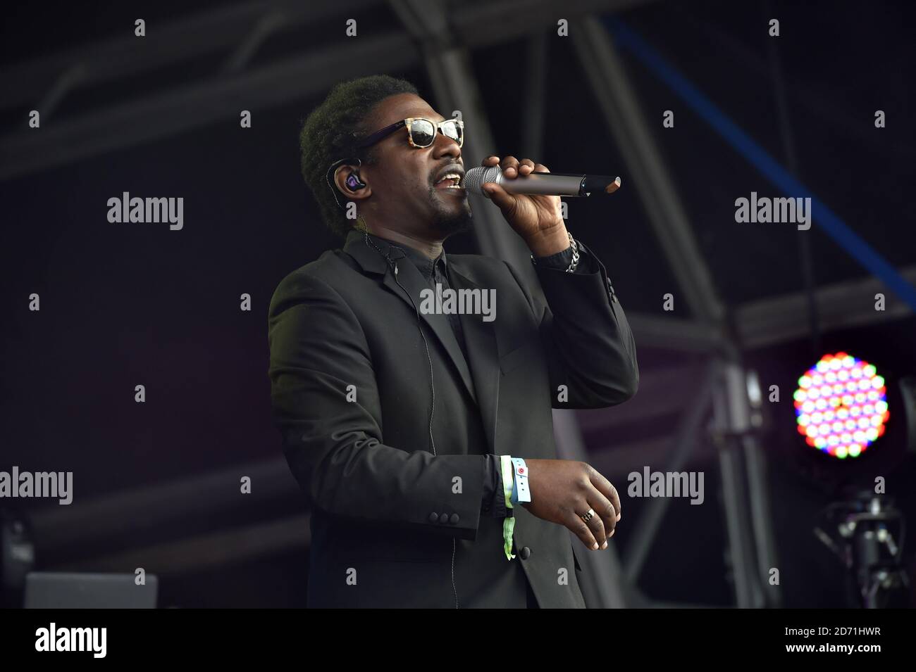 Roots Manuva performing at the British Summertime Festival in Hyde park ...