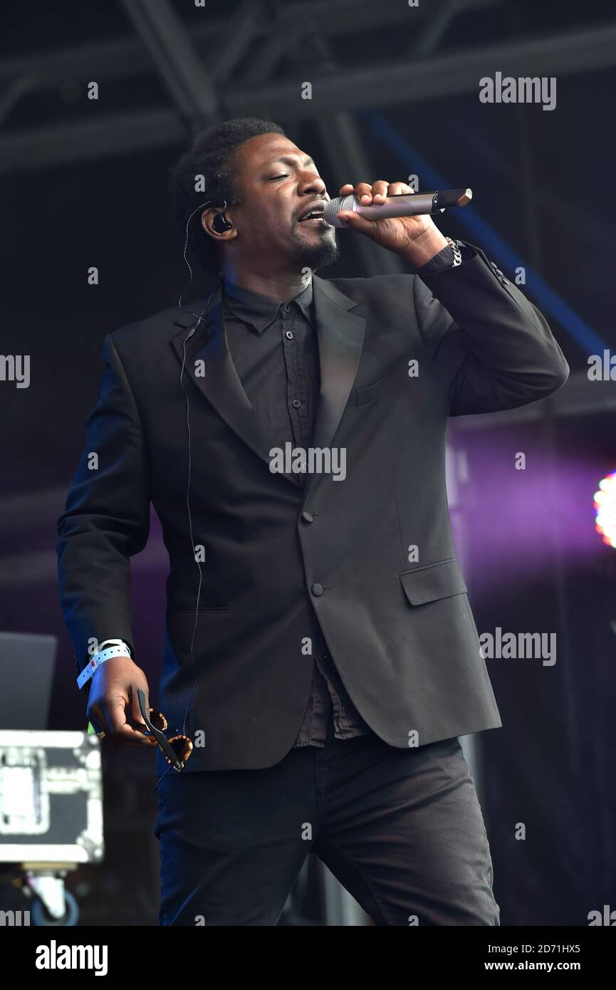 Roots Manuva performing at the British Summertime Festival in Hyde park ...
