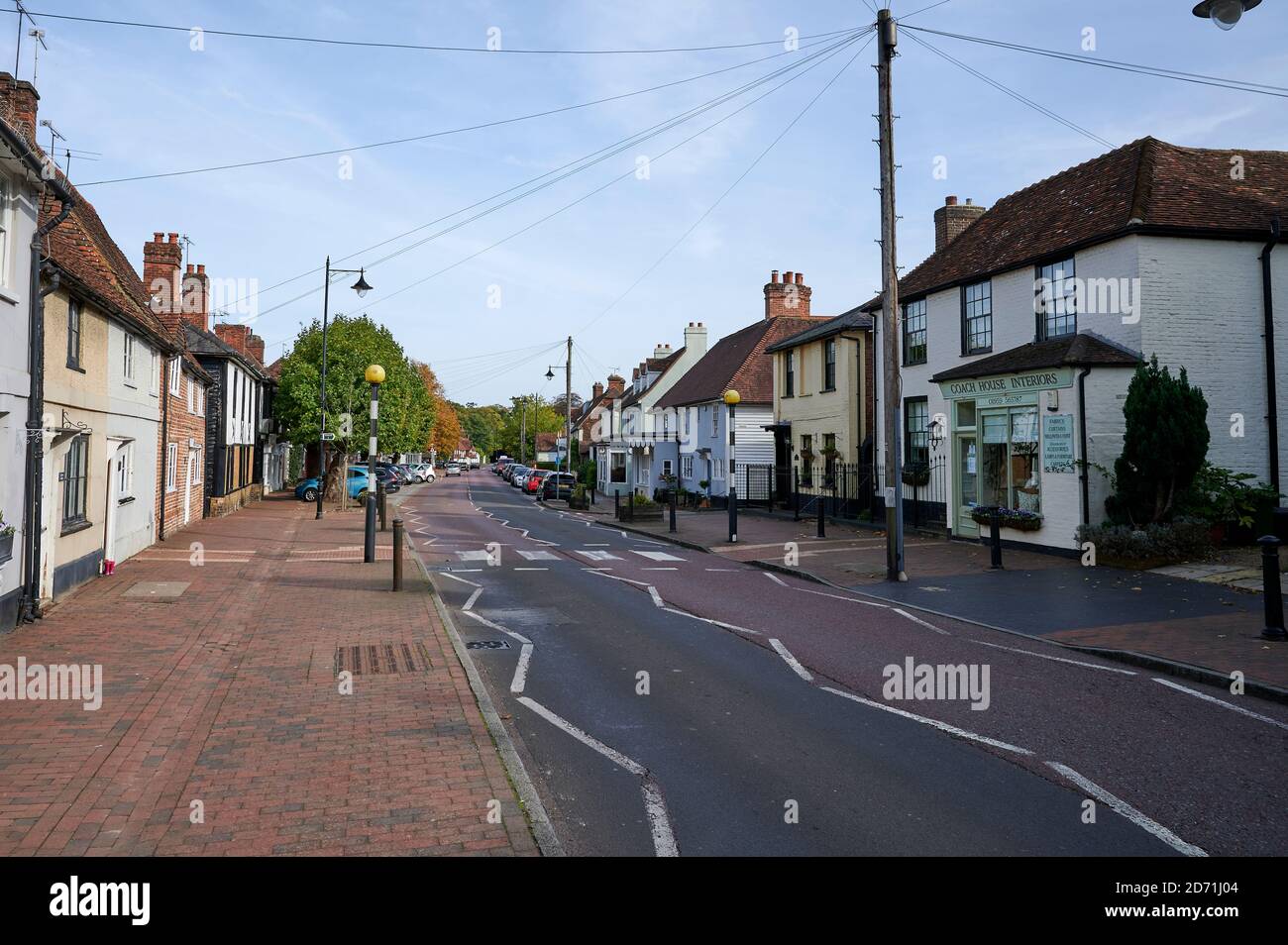View of the High Street, Brasted, Kent, UK, Autumn 2020 Stock Photo - Alamy