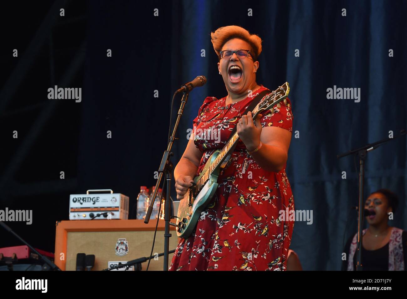 Alabama Shakes performing on the Pyramid Stage at the Glastonbury ...