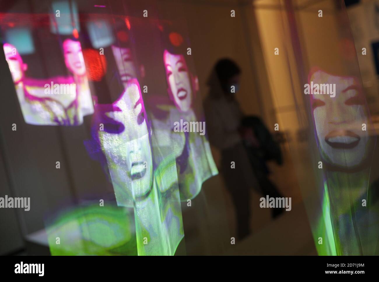 The video installation US & THEM projected on gauze, which brings ...