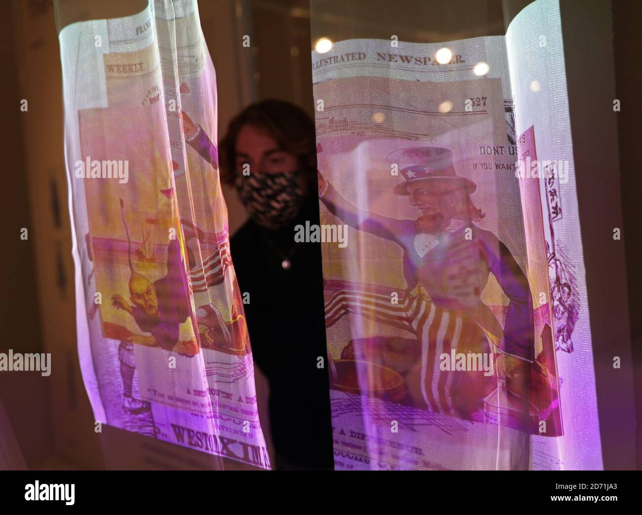 The video installation US & THEM projected on gauze, which brings ...