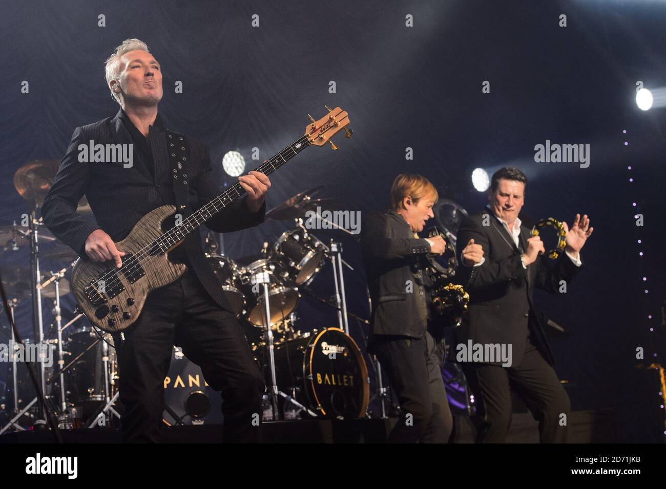 (l-r) Gary Kemp, Steve Norman and Tony Hadley of Spandau Ballet ...