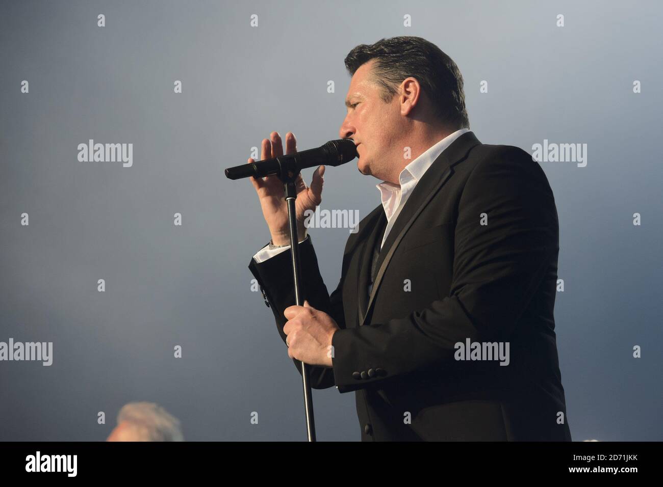 Tony Hadley of Spandau Ballet performing at the Henley festival, in ...