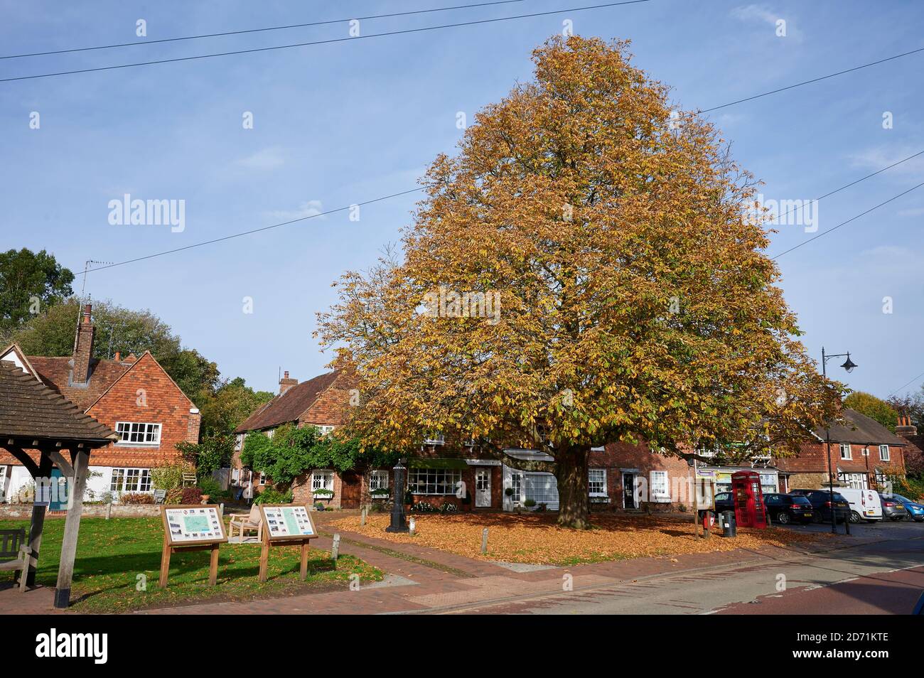 Village Green, Brasted, Kent, UK, Autumn 2020 Stock Photo - Alamy