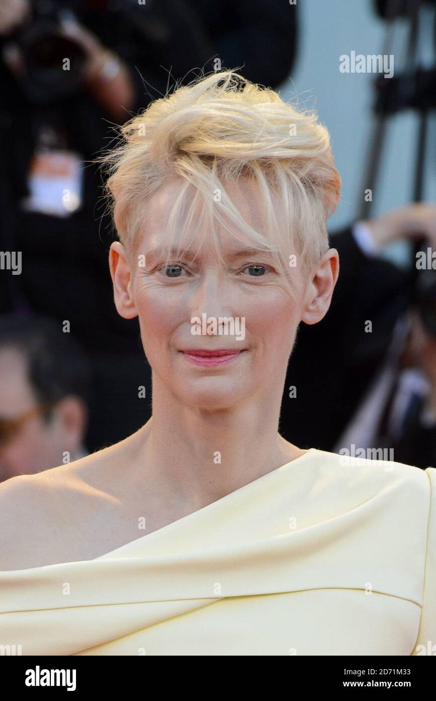 Tilda Swinton attending the premiere of A Bigger Splash, at the 72nd ...