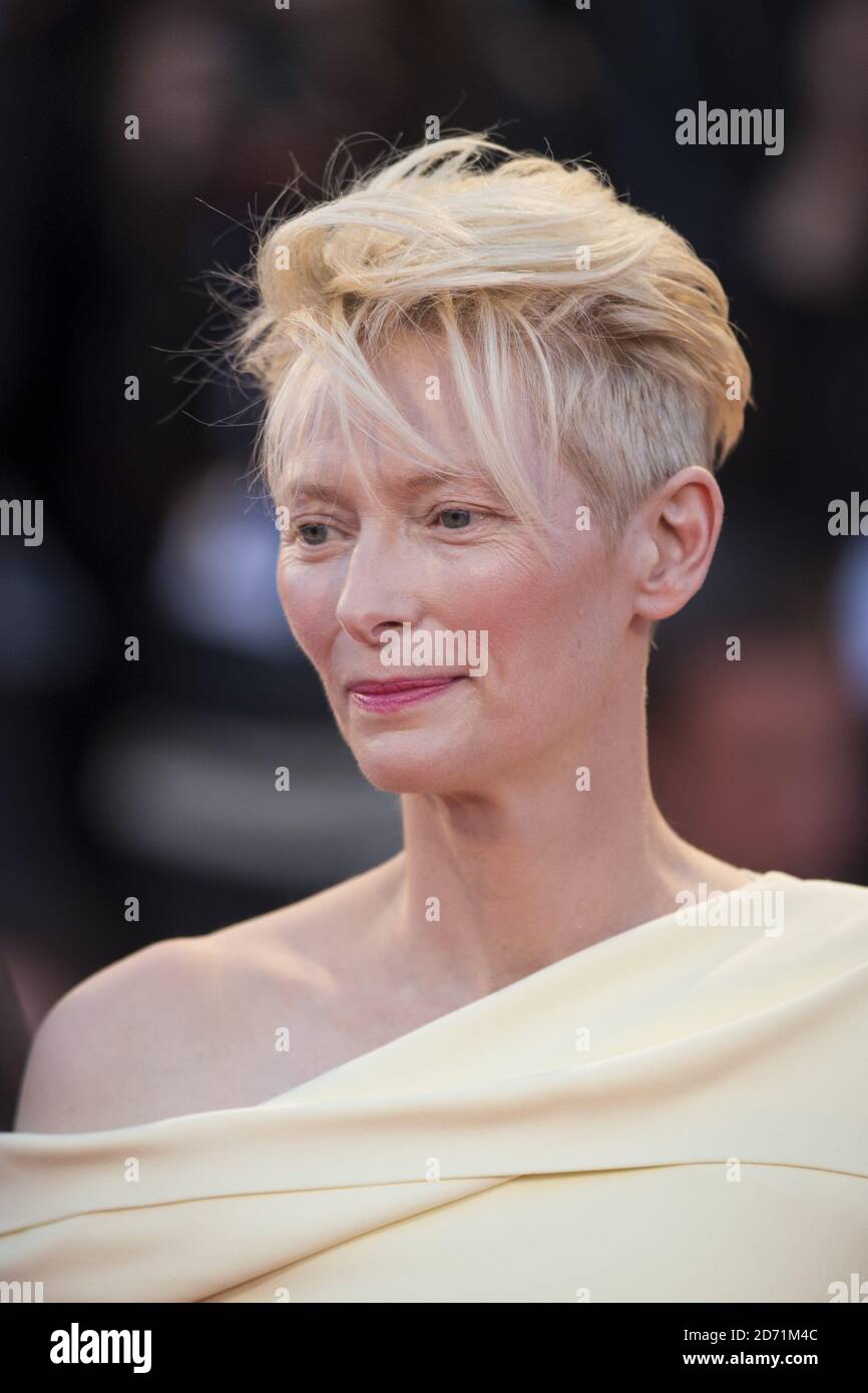 Tilda Swinton attending the premiere of A Bigger Splash, at the 72nd ...