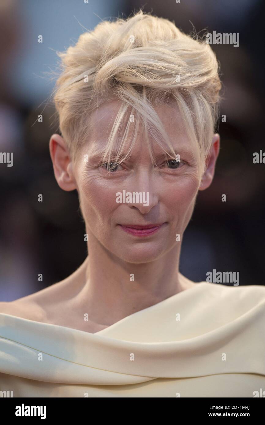 Tilda Swinton attending the premiere of A Bigger Splash, at the 72nd ...