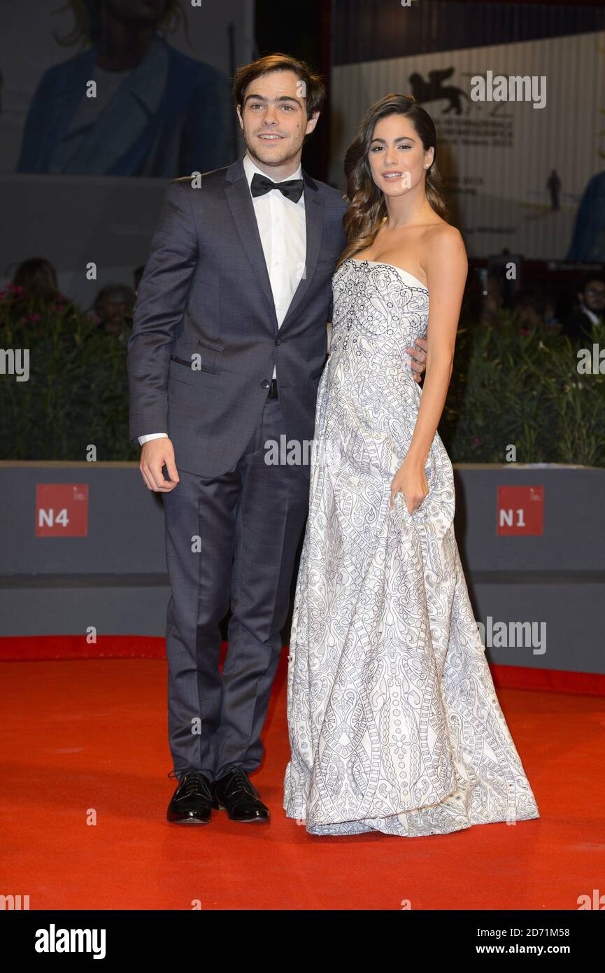 Peter Lanzani and Martina Stoessel attending the premiere of El Clan ...