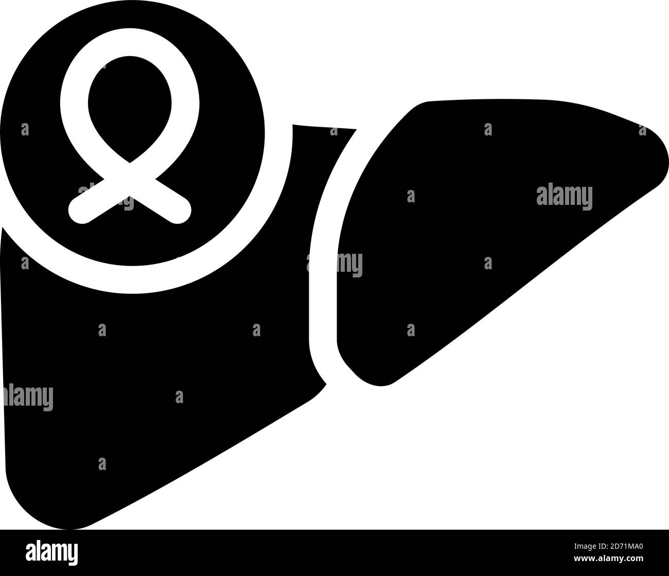 liver cancer glyph icon vector illustration sign Stock Vector Image ...
