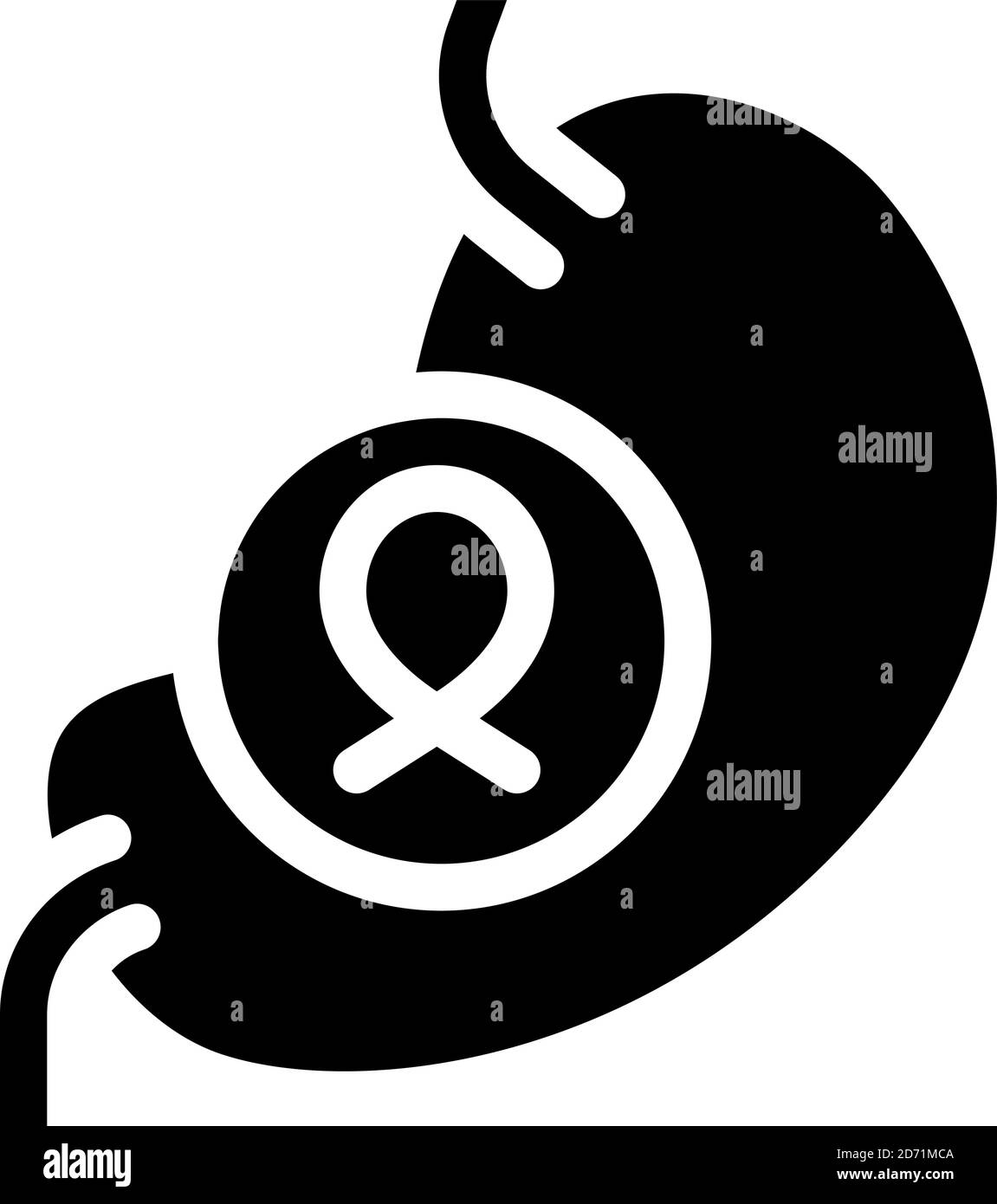 stomach cancer glyph icon vector illustration sign Stock Vector Image ...