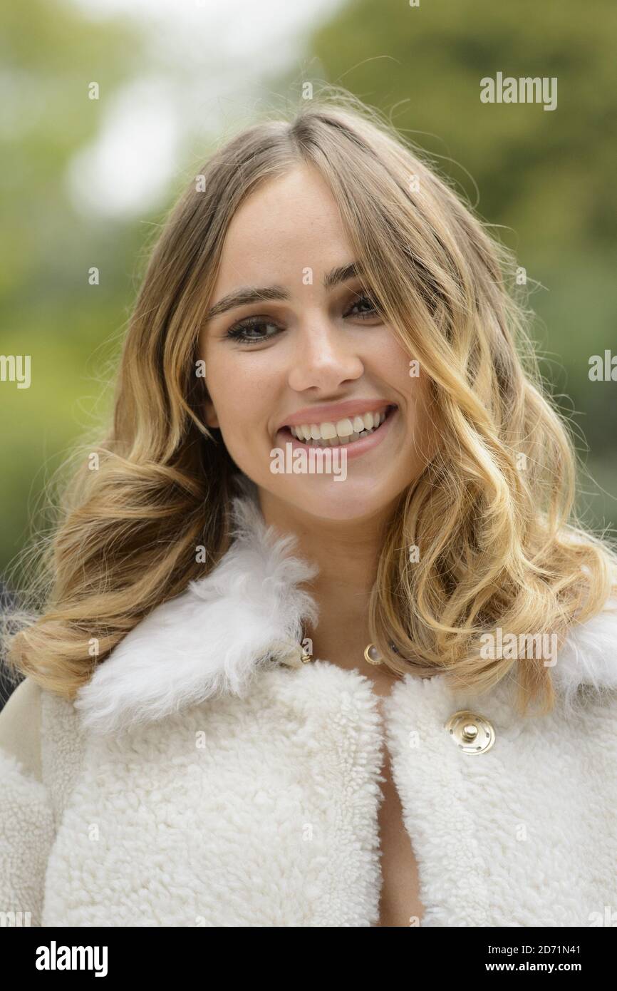 Suki Waterhouse attending the Burberry fashion show, held in Hyde Park ...