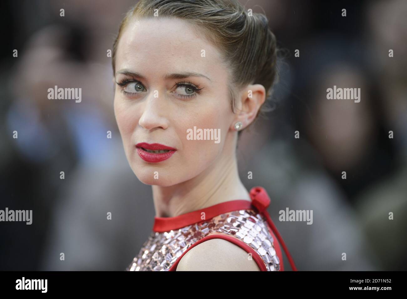 Emily Blunt attending the UK premiere of Sicario, at the Empire Cinema ...