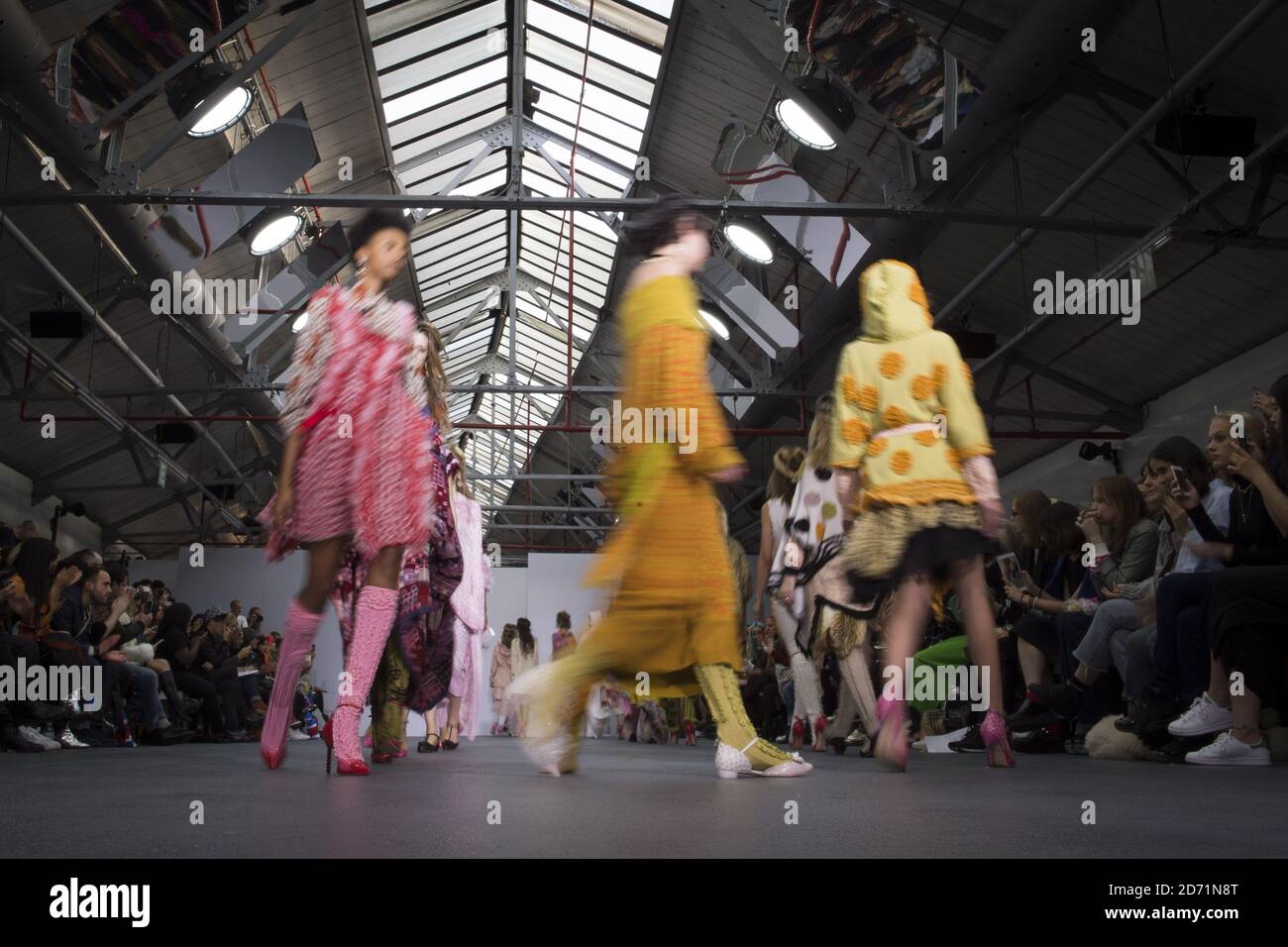 Models on the catwalk at the Ryan Lo fashion show, held at the BFC ...