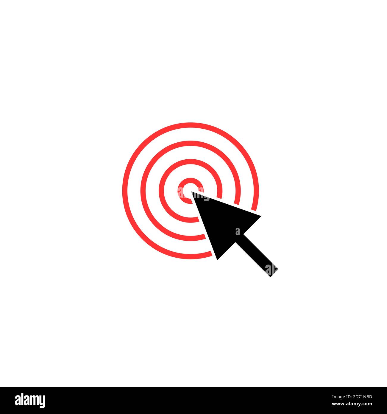 Cursor click icon. Vector symbol in trendy flat style on a white ...
