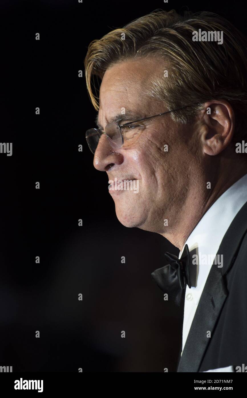 Aaron Sorkin attending the premiere of Steve Jobs, held in Leicester ...
